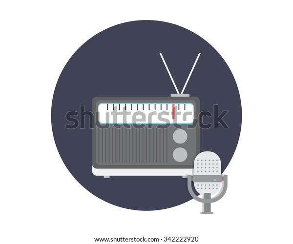Radio Broadcast Logo Icon Vector Flat Stock Vector (Royalty Free ...