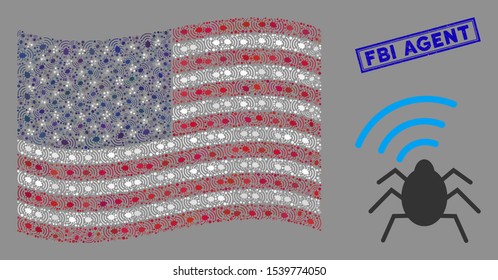 Radio Bug Pictograms Grouped Into United Stock Vector (Royalty Free ...