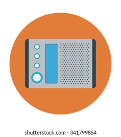 Radio Colored Vector Icon Stock Vector (Royalty Free) 341799854 ...