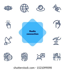 Radio Connection Icons Set Line Icons Stock Vector (Royalty Free ...