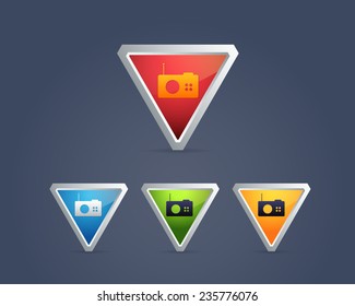 Radio Icon Buttons Stock Vector (Royalty Free) 235776076 | Shutterstock