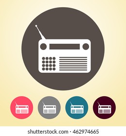 Radio Icon Round Shape Stock Vector (Royalty Free) 462974665 | Shutterstock