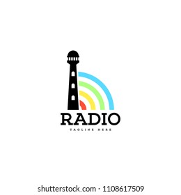 Radio Logo Design Stock Vector (Royalty Free) 1108617509