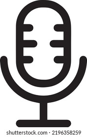 Radio Mic Icon On White Background Stock Vector (Royalty Free ...