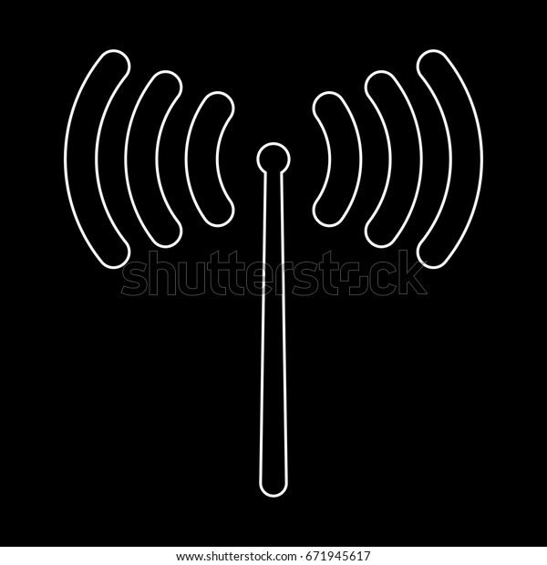 Radio Signal Icon Stock Vector (Royalty Free) 671945617 | Shutterstock