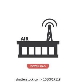 Radio Station Vector Icon Stock Vector (Royalty Free) 1030919119
