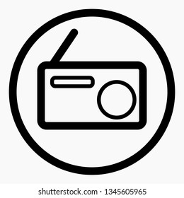 Radio Symbol Circle Vector Icon Stock Vector (Royalty Free) 1345605965