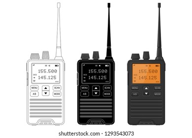 Radio Transceivers Vector Illustration Isolated On Stock Vector ...