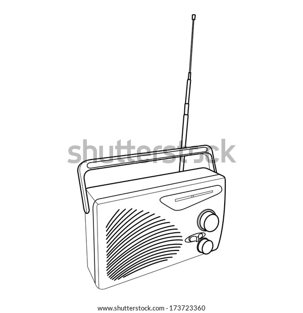 Radio Transistors Outline Vector Stock Vector (Royalty Free) 173723360 ...