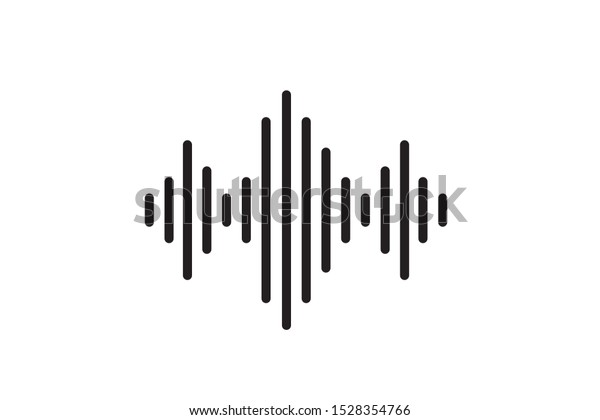 Icono de ondas de radio o ondas de sonido aisladas, icono de onda de señal eléctrica, icono de ...