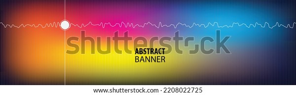 Radio Wave White Dotted Banner Gradient Stock Vector (Royalty Free ...