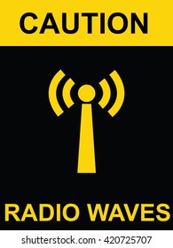 Radio Waves Hazard Warning Sign Vector Stock Vector (Royalty Free ...