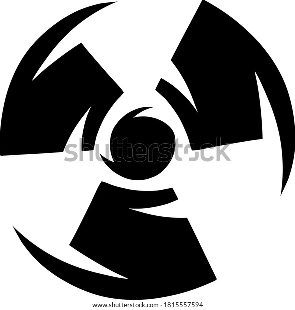 Radioactive Biohazard Symbol Sharp Shredded Spinning Stock Vector ...