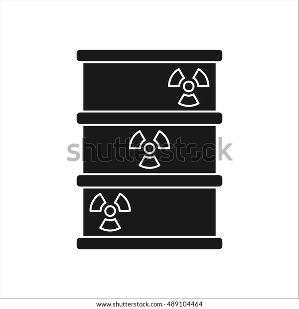 Radioactive Container Sign Silhouette Symbol Icon Stock Vector (Royalty ...