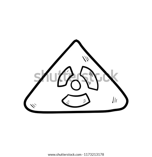 Radioactive Doodle Icon Vector Stock Vector (Royalty Free) 1173213178 ...