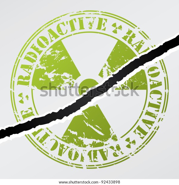 Radioactive Seal Damaged By Crack On Stock Vector (Royalty Free ...