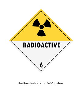 Radioactive Class 7 Placard Sign White Stock-vektor (royaltyfri ...