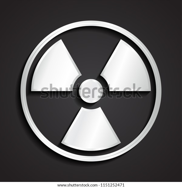 Radioactive Symbol 3d Silver Metal Shape Stock Vector (Royalty Free ...