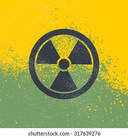 Round Yellow Radioactive Ionizing Radiation Danger Stock Photo (Edit ...