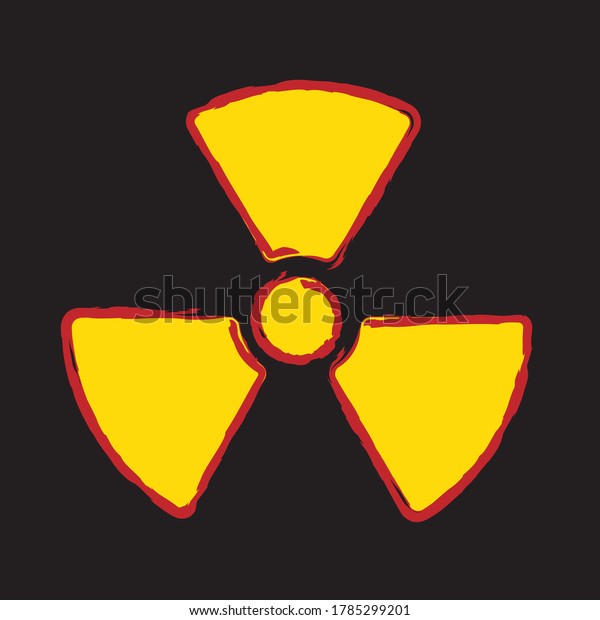 Icono de símbolo radiactivo. Signo de: vector de stock (libre de ...