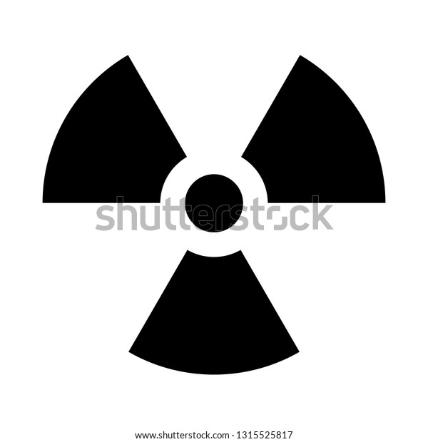 Radioactive Symbol Isolated On White Background Stock Vector (Royalty ...