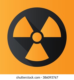Radioactive Symbol On Black Background Long Stock Vector (Royalty Free ...