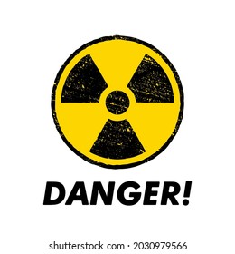 Radioactive Warning Yellow Circle Sign Radioactivity Stock Vector ...