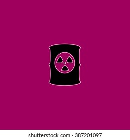 Radioactive Waste Flat Symbol Pictogram Over Stock Vector (Royalty Free ...