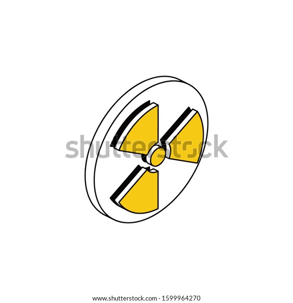 Radioactivity Sign Vector Line 3d Stroke Stock Vector (Royalty Free ...