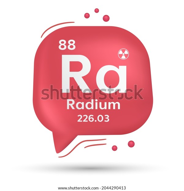 Radium Symbol Speech Bubble Poster Sticker Stock Vector (Royalty Free ...