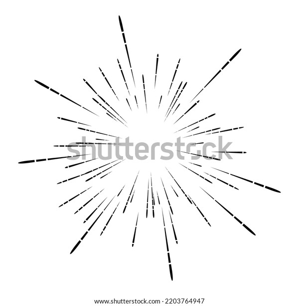 Radius Sun Sun Bursting On White Stock Vector (Royalty Free) 2203764947 ...