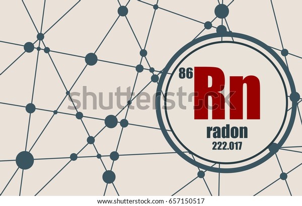 Radon Chemical Element Sign Atomic Number Stock Vector (Royalty Free ...