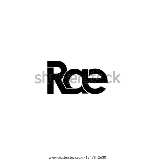 Rae Letter Original Monogram Logo Design Stock Vector (Royalty Free ...