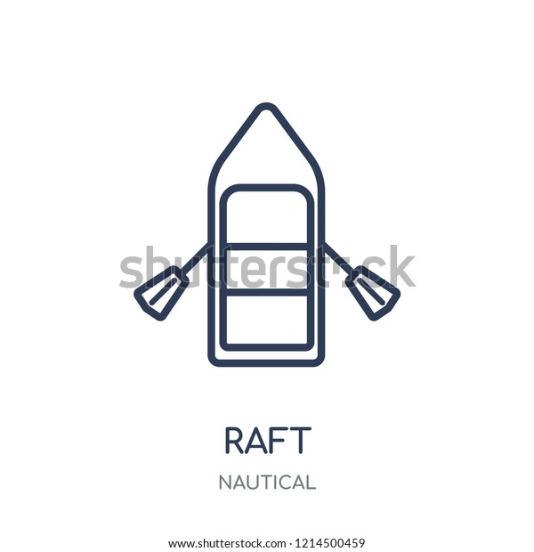 Raft Icon Raft Linear Symbol Design Stock Vector (Royalty Free ...