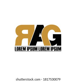 Rag Letter Monogram Logo Design Vector Stock Vector (Royalty Free ...