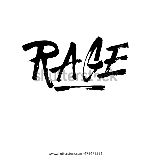Rage Ink Hand Lettering Modern Brush Stock Vector (Royalty Free ...