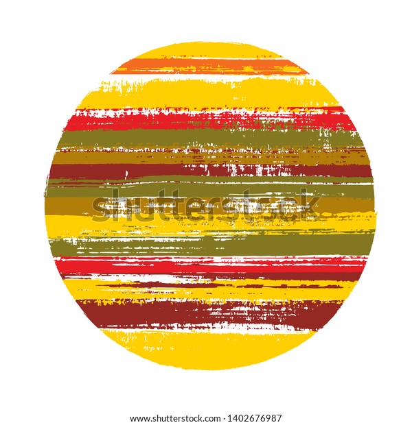 Ragged Circle Vector Geometric Shape Stripes Stock Vector (Royalty Free ...