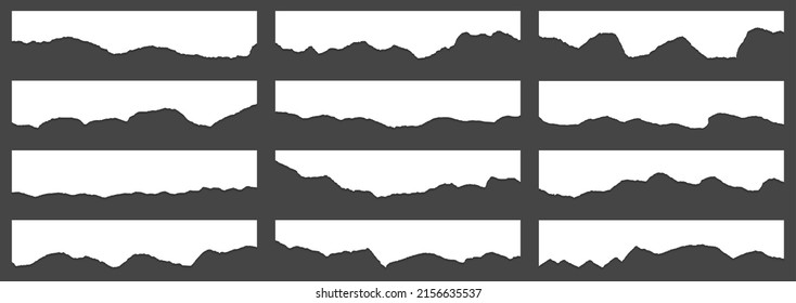Ragged Paper Edge Borders Vector Collection Stock Vector (Royalty Free ...