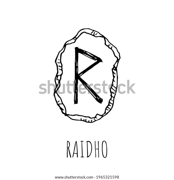 Raidho Rune Written On Stone Vector Stock Vector (Royalty Free ...