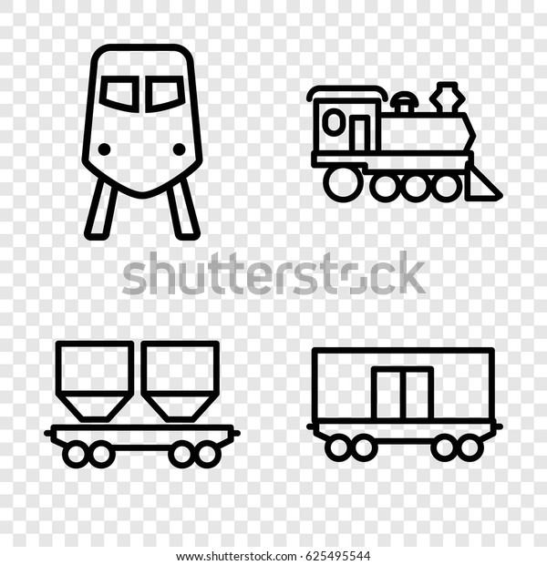 Rail Icons Set Set 4 Rail Stock Vector (Royalty Free) 625495544 ...