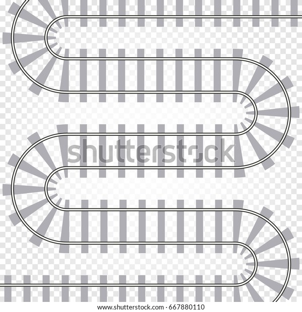 Rail Railroad Track Vector Illustration Railway Stock Vector (Royalty ...