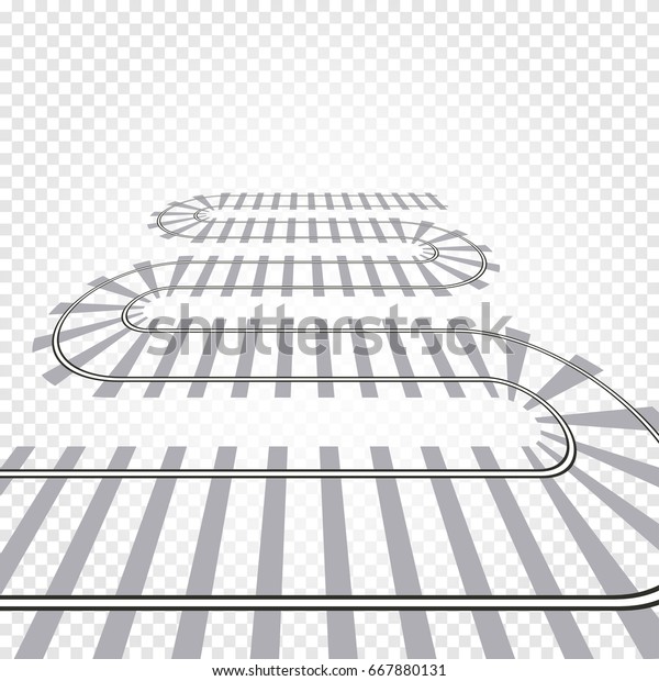 Rail Railroad Track Vector Illustration Railway Stock Vector (Royalty ...