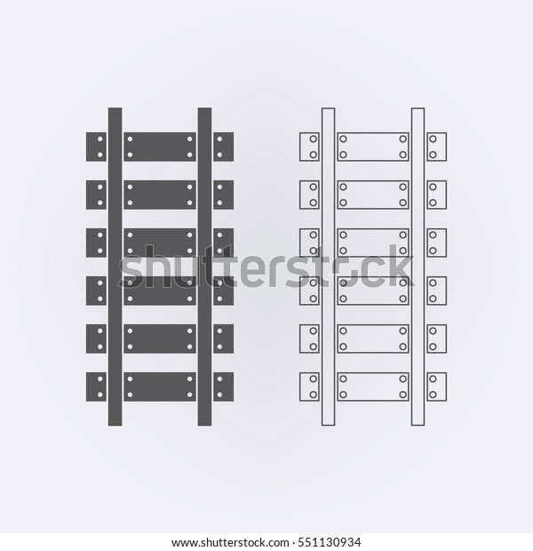 Rail Road Icon Vector Illustration Stock Vector (Royalty Free ...