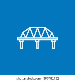 Rail Way Bridge Line Icon Web Stock Vector (Royalty Free) 351517700