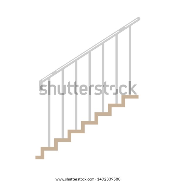 Railing Stair Vector Wallpaper Free Space Stock Vector (Royalty Free ...