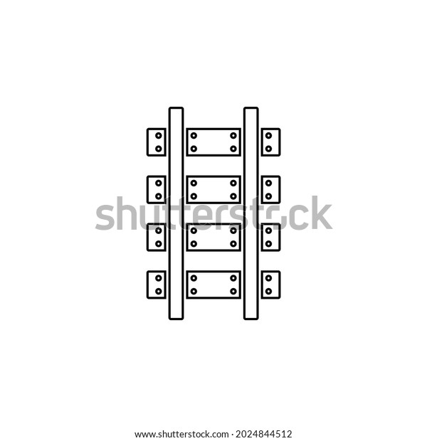 Railroad Tracks Icon Railroad Vector Tracks Stock Vector (Royalty Free ...