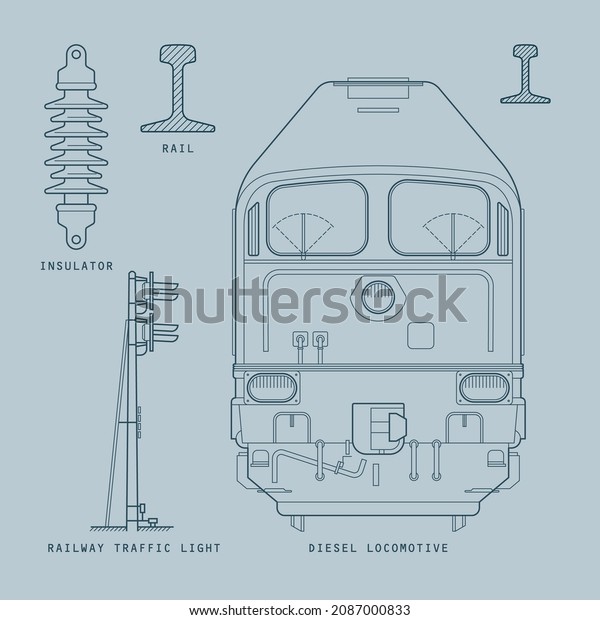 525 Technical Drawing Train Images, Stock Photos & Vectors | Shutterstock