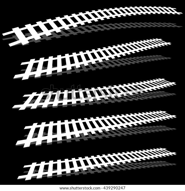 Railway Railroad Silhouettes Distortion Effect Train 스톡 벡터(로열티 프리 ...