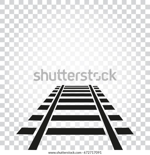 Railway Track Isoleted Icon Stock Vector (Royalty Free) 672717091