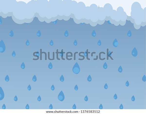 Rain Background Vector Stock Vector (Royalty Free) 1376583512